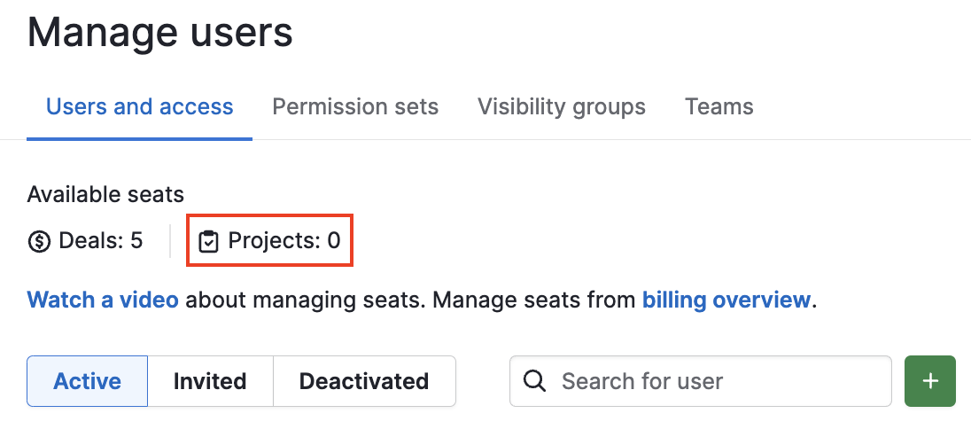 Projects: billing and subscription - Knowledge Base | Pipedrive